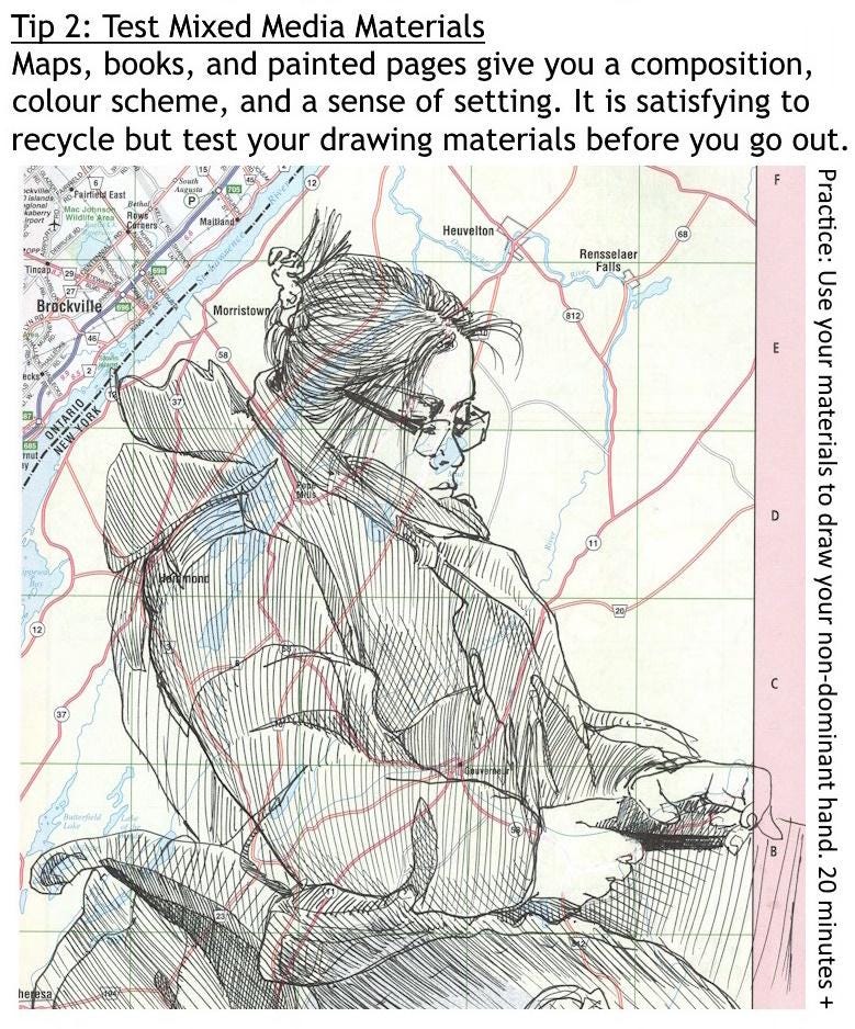 Drawing People in Public Spaces - Tips and Techniques - One Page ...