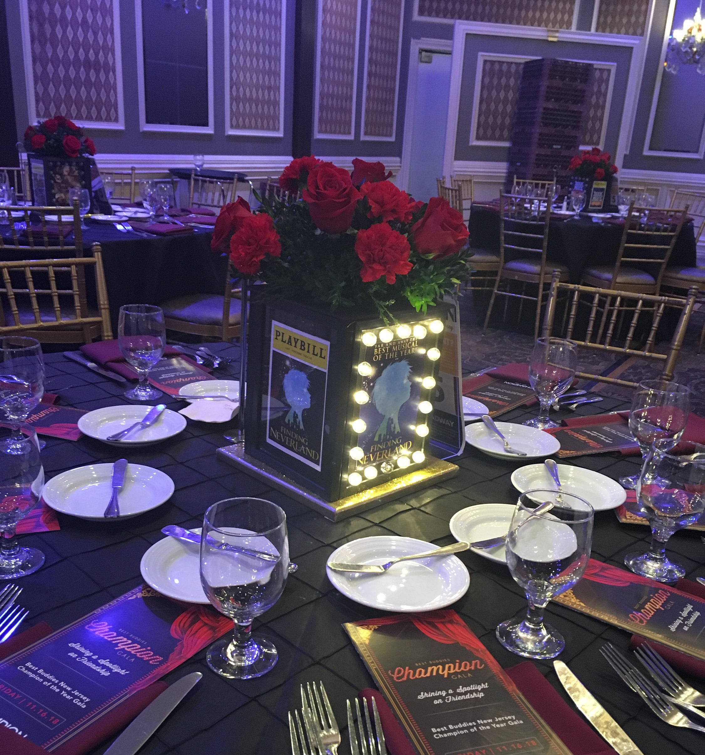 Music Themed Party Table Decorations Using Lights Valery Madelyn