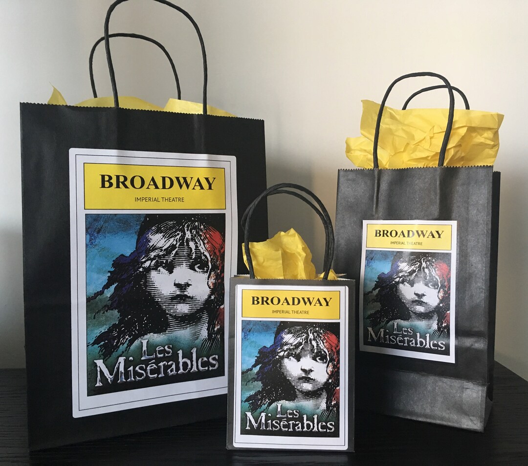Set of 12 BROADWAY Musical Theatre MINI or SMALL Treat Gift Party Bags ...