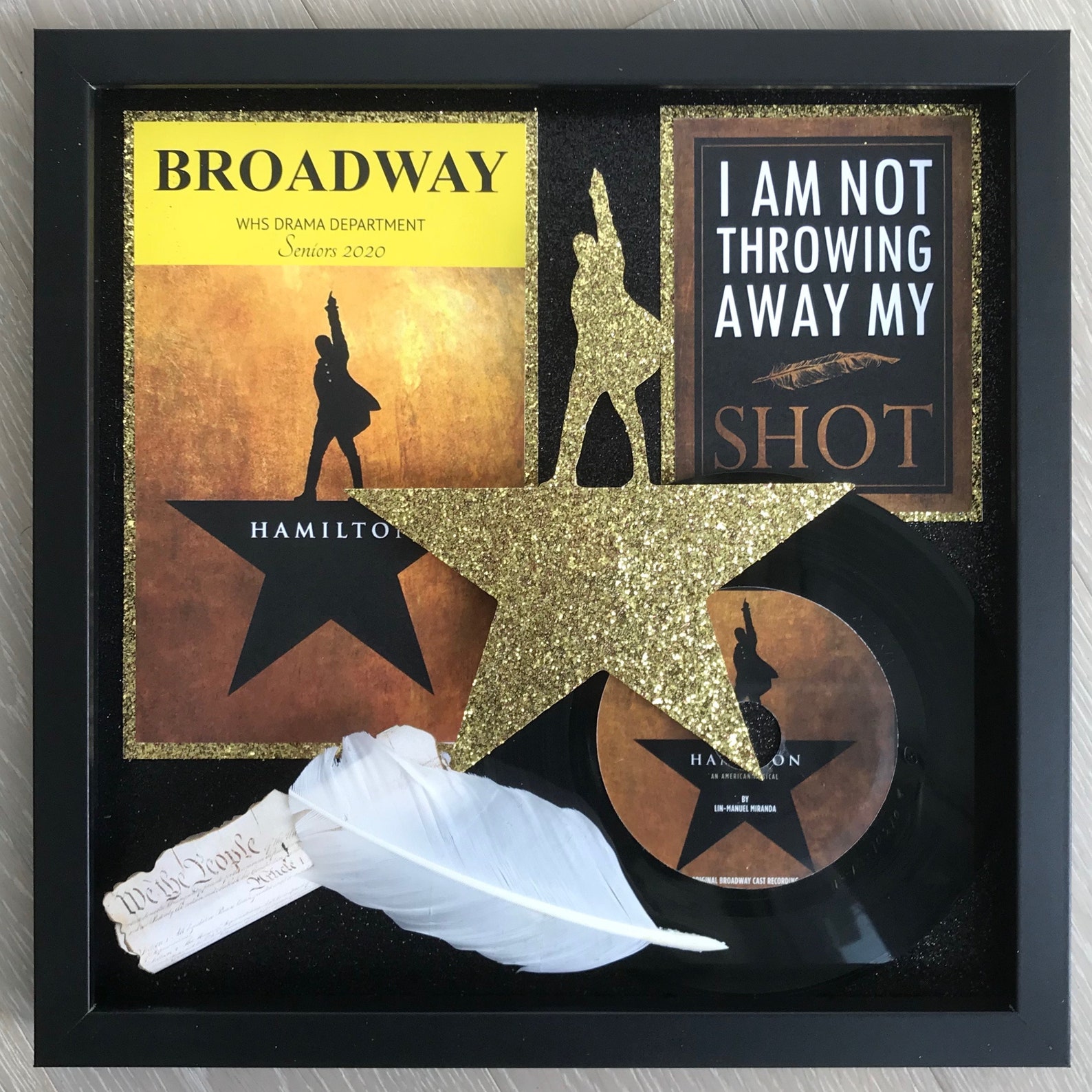 Set of 4: BROADWAY Shadowbox Collage Theatre Memorabilia | Etsy