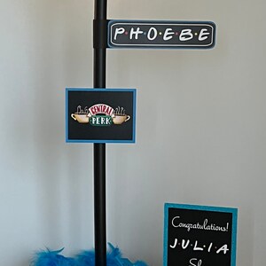 FRIENDS New York Centerpieces LED Lit Street Sign Lamp Posts - Etsy
