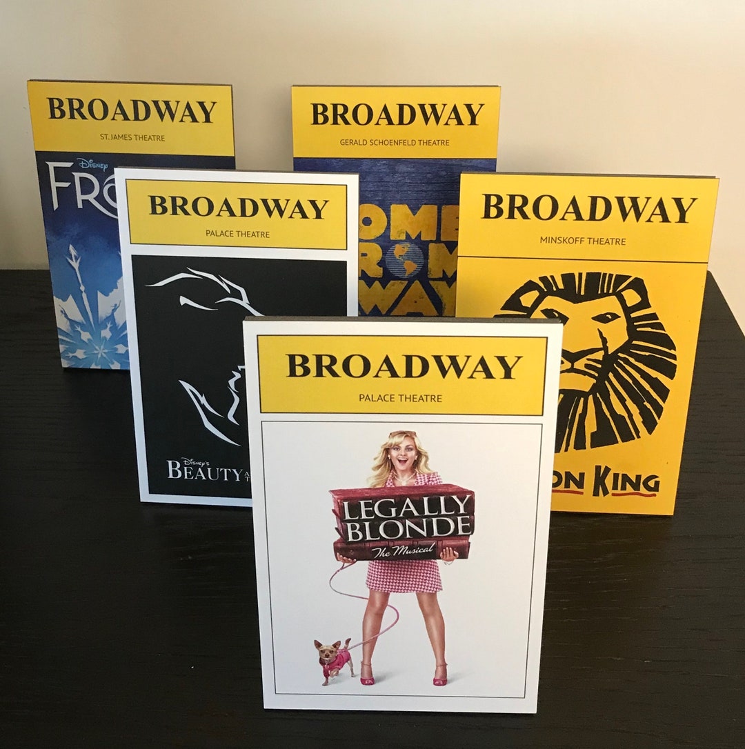 SET of 10 Tabletop SIGNS BROADWAY Musical Theatre Centerpiece Playbill ...
