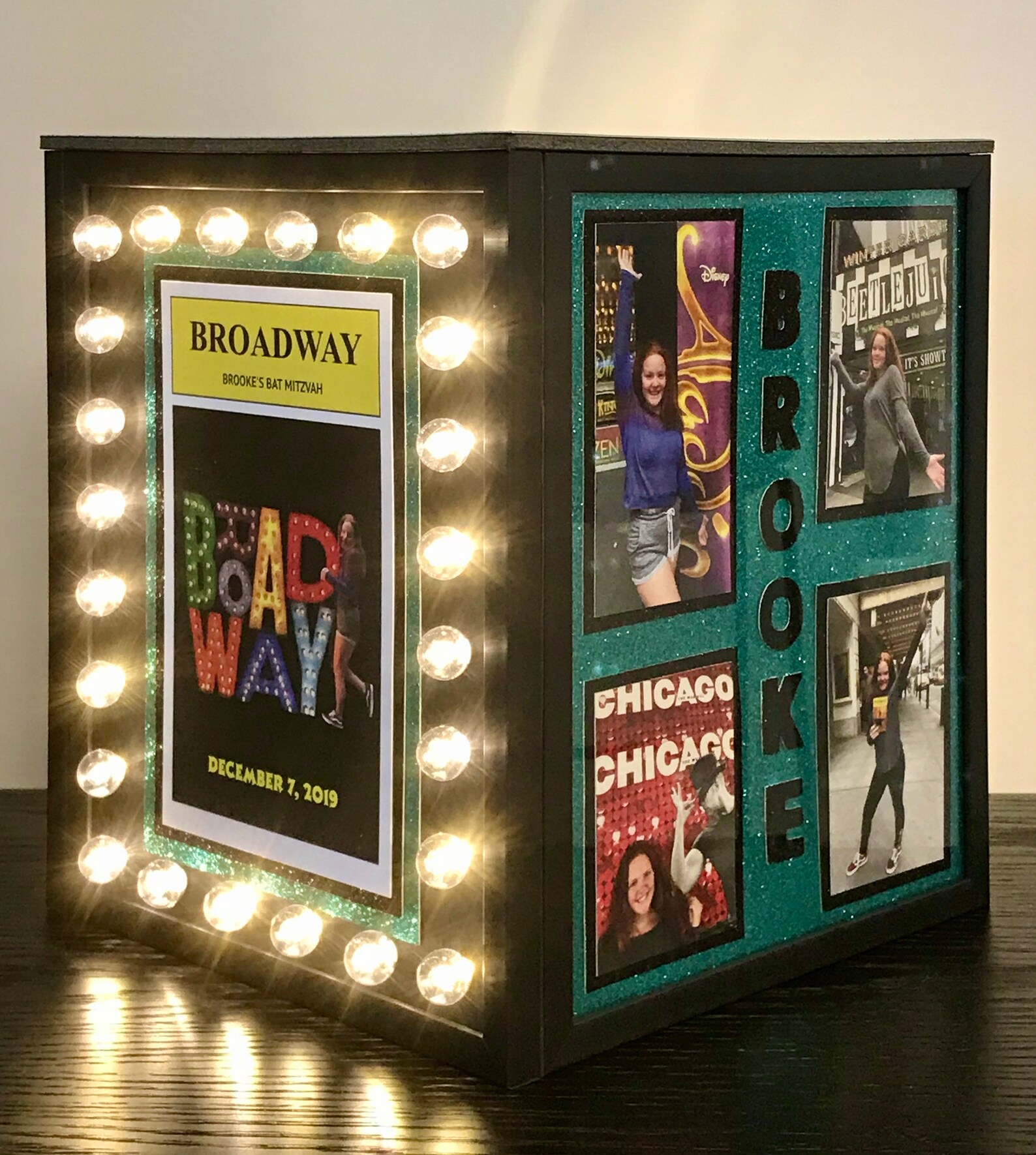 CUSTOM Personalized Broadway LiGHT Up Marquee Glitter GIFT | Etsy