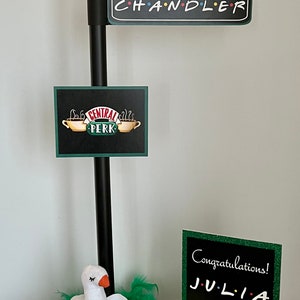 FRIENDS New York Centerpieces LED Lit Street Sign Lamp Posts - Etsy