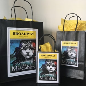 SET of 8 BROADWAY Playbill LARGE Bags for Favors, Treats, Gifts or ...