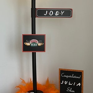 FRIENDS New York Centerpieces LED Lit Street Sign Lamp Posts - Etsy