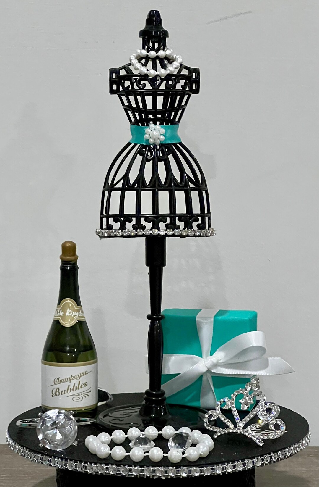 NEW Cake Topper Custom Decoration Diamond Ring, Pearls, Tiara, Boxes ...