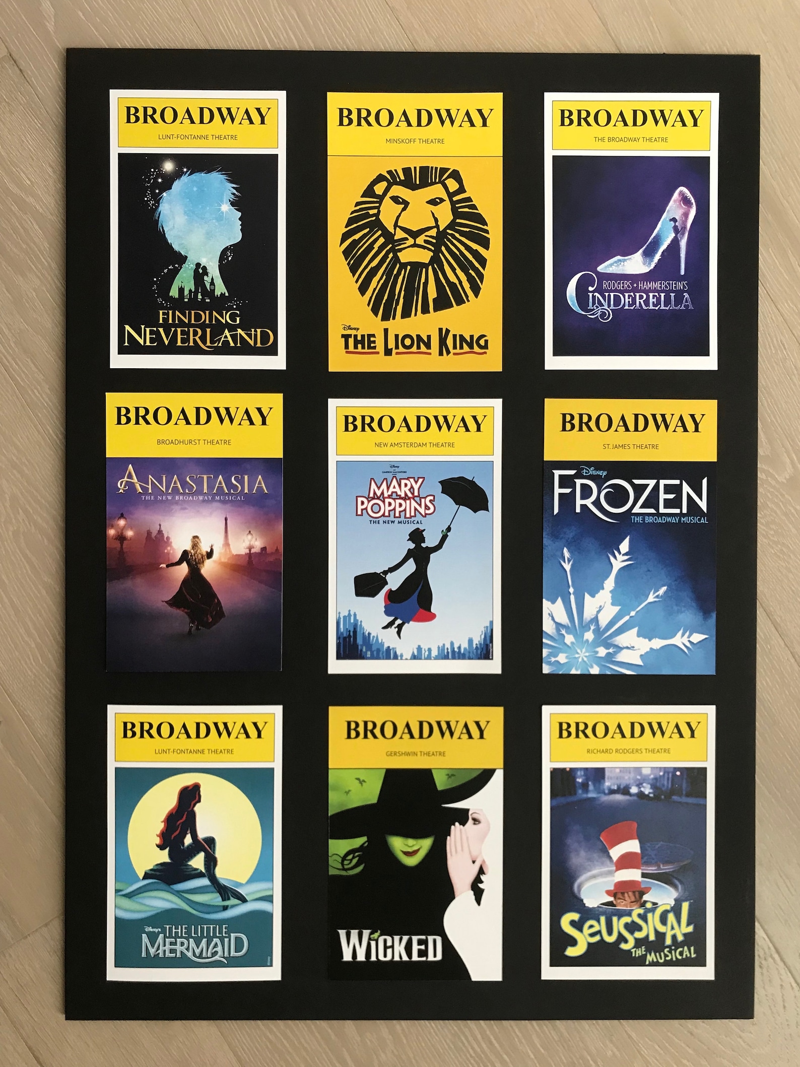 BROADWAY Playbill COLLAGE Wall Art Decor 20 X 28 | Etsy