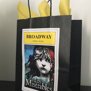 SET of 8 BROADWAY Playbill LARGE Bags for Favors, Treats, Gifts or ...