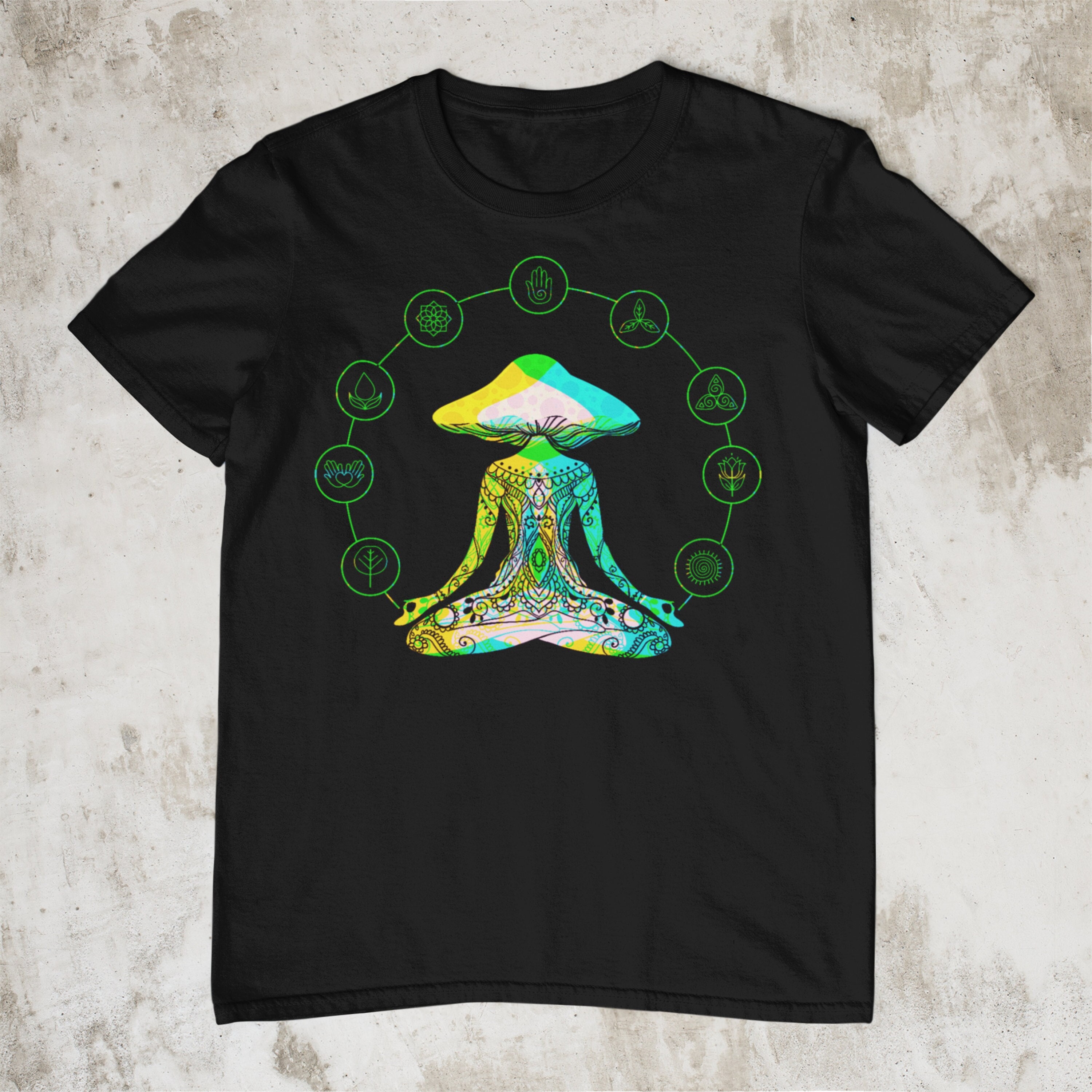 Psychedelic Mushroom Tshirt, Unisex Organic Cotton T-shirt, Boho ...