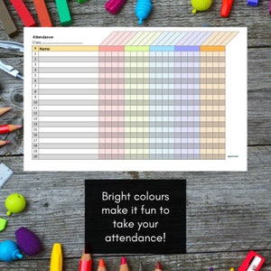 Light and Bright Landscape Digital Attendance Sheets for Goodnotes and ...
