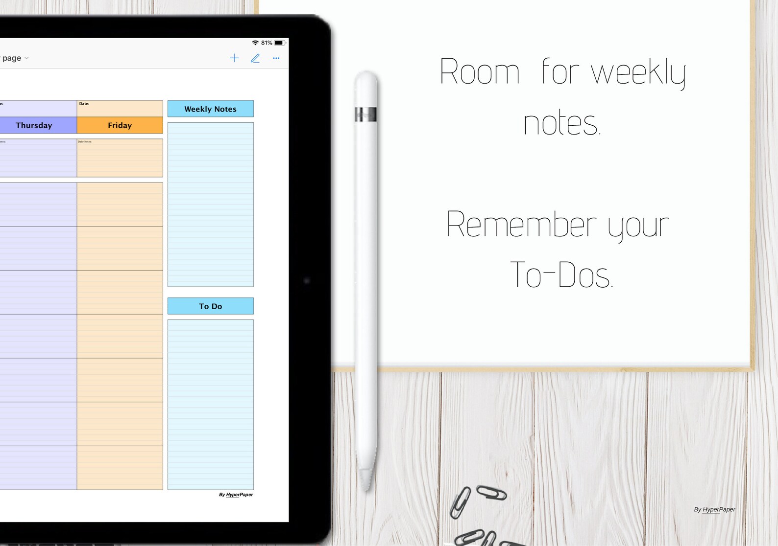 Teacher's Weekly Planning Page, Undated. Digital Pdf for Goodnotes and ...