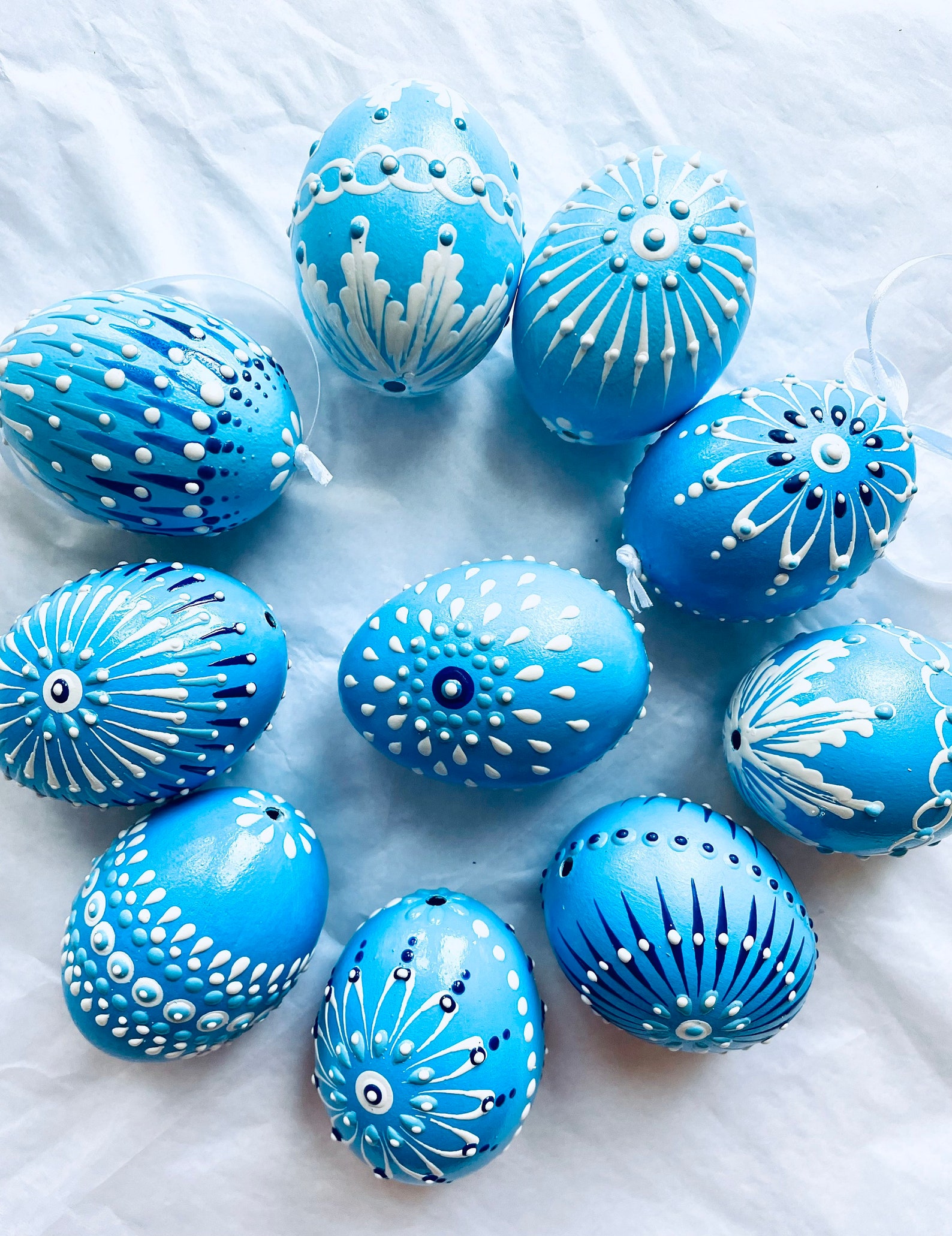 1 X Blue Hand Decorated Egg. Blue Collection. Pysanky. Gift. - Etsy