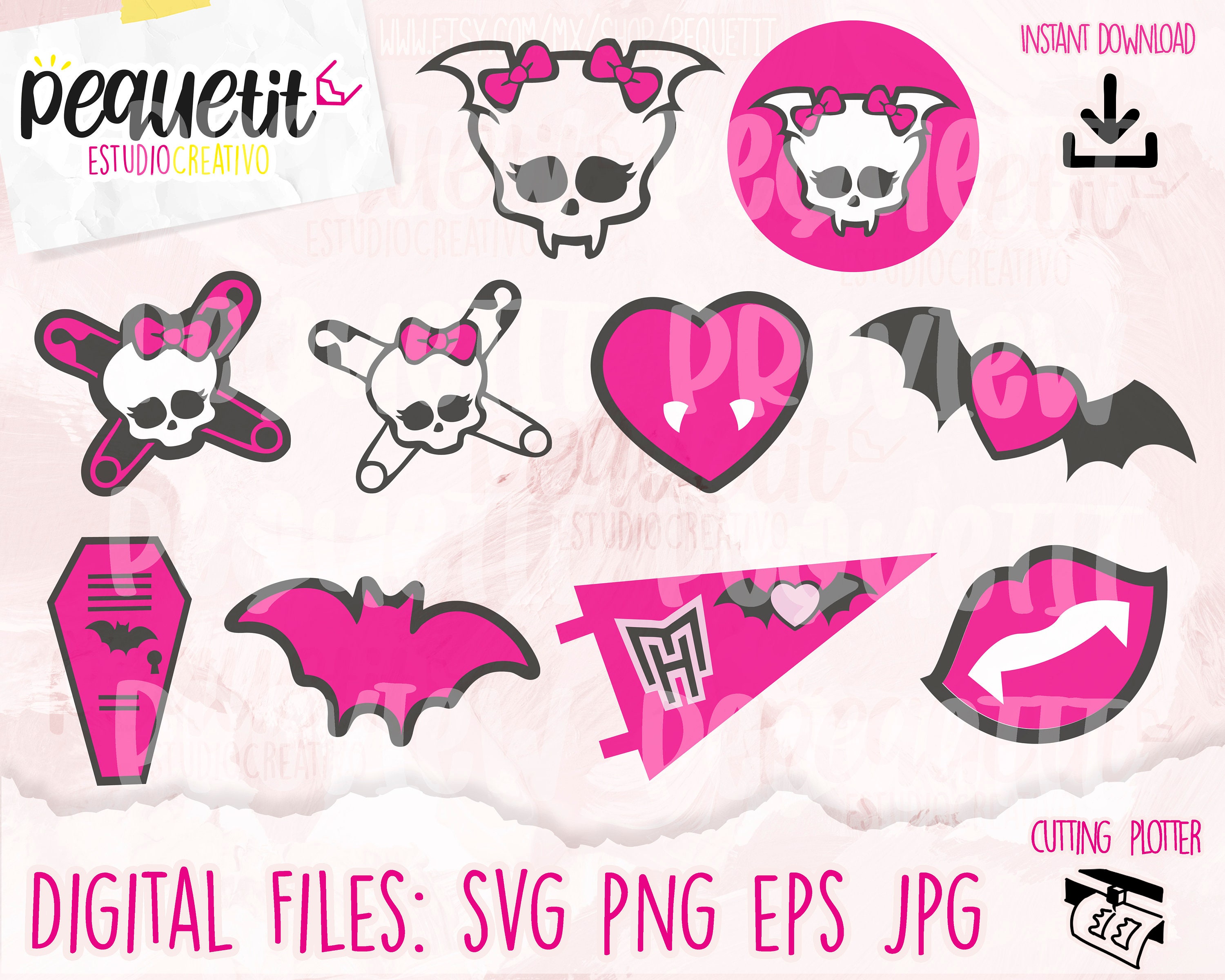 Monster Dolls Draculaura Digital Svg Cut - Etsy