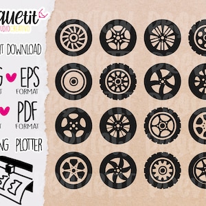 Wheels SVG, Ai, Eps, Pdf, Png / Digital Cut File / Vinyl Cutting ...