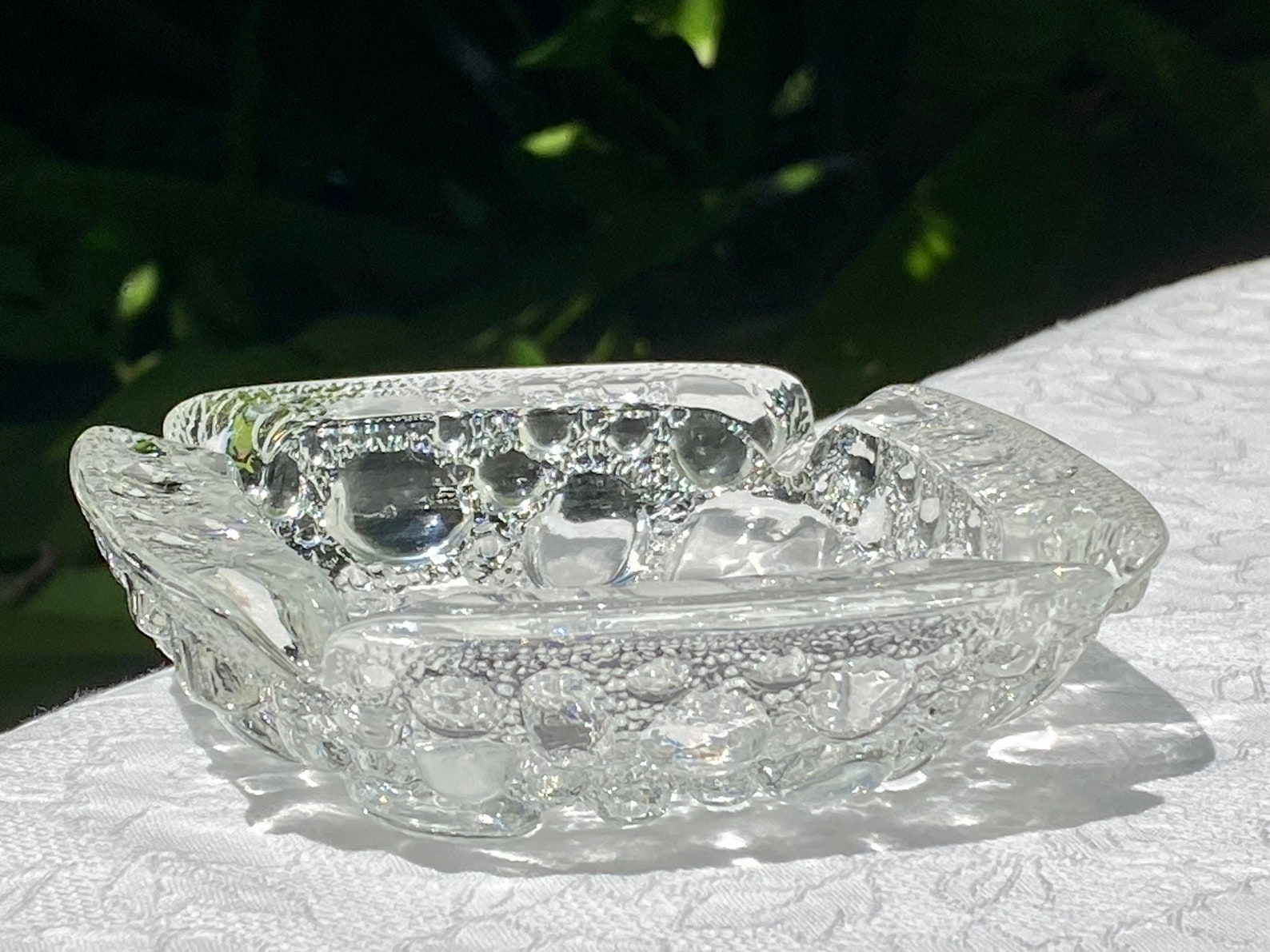 Vintage Pair of Small Glass Ashtrays Circa 1970s - Etsy