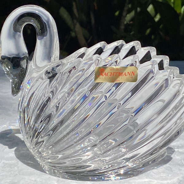 Crystal Swan Bowl - Etsy
