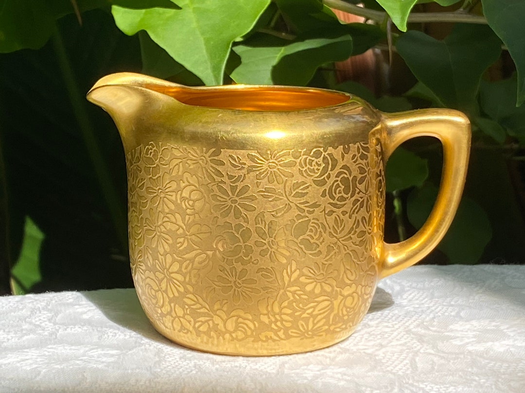 Vintage Pickard Gold Baroque Mini Creamer 3 Ounce - Etsy