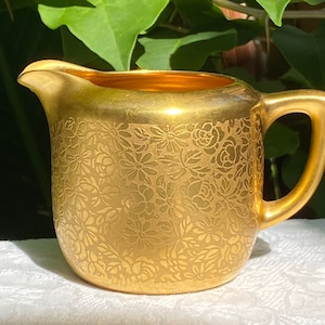 Vintage Pickard Gold Baroque Mini Creamer 3 Ounce - Etsy