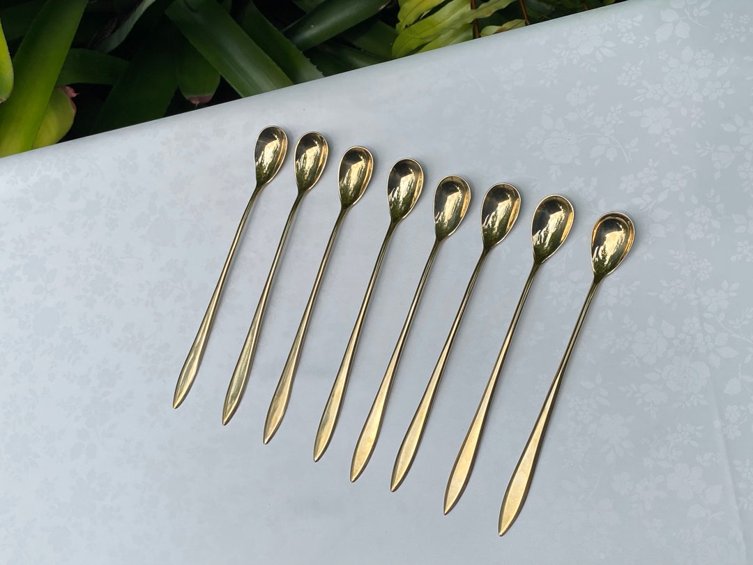 Vintage Dirigold - Dirilyte Regal Iced Tea Spoons Set of Eight FAIR ...