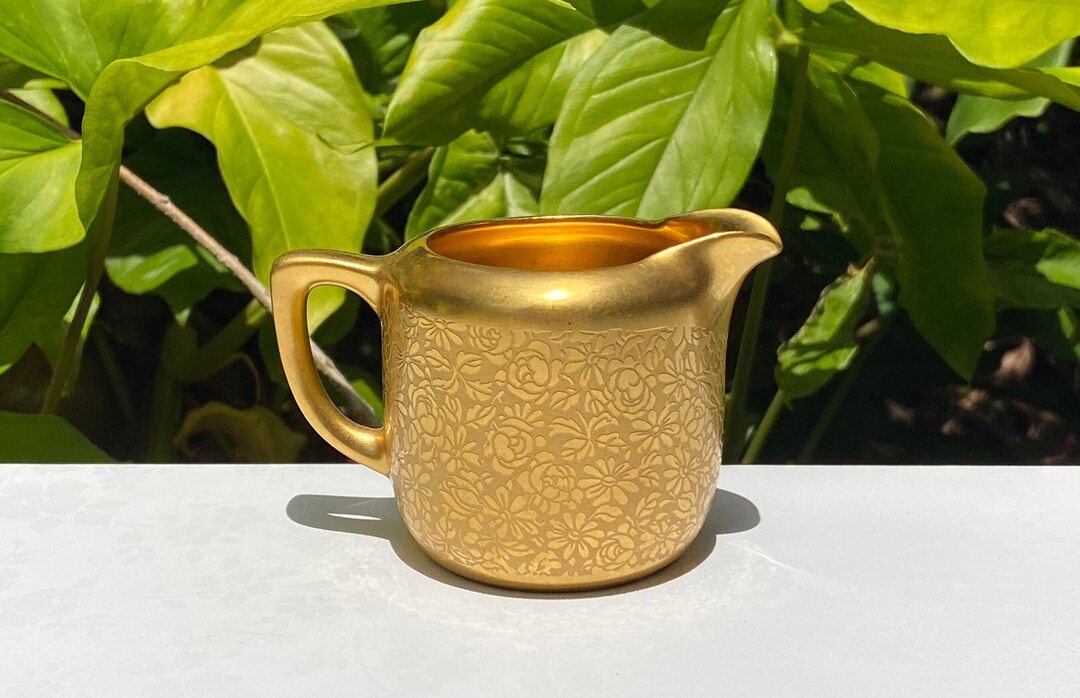 Vintage Pickard Gold Baroque Mini Creamer 3 Ounce Circa 1990s - Etsy
