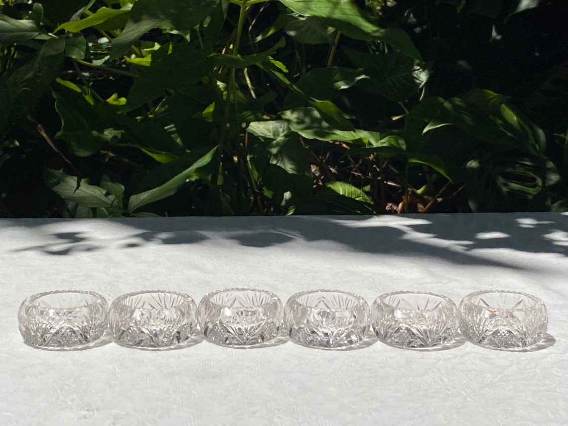 Diamond and Fan EAPG Glass Salt Dips Set of Six | Etsy