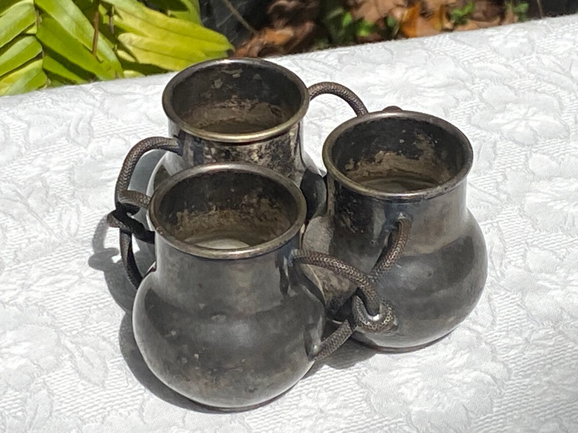 Andover Hall Silverplate Triple Vessel Mini Vase | Etsy
