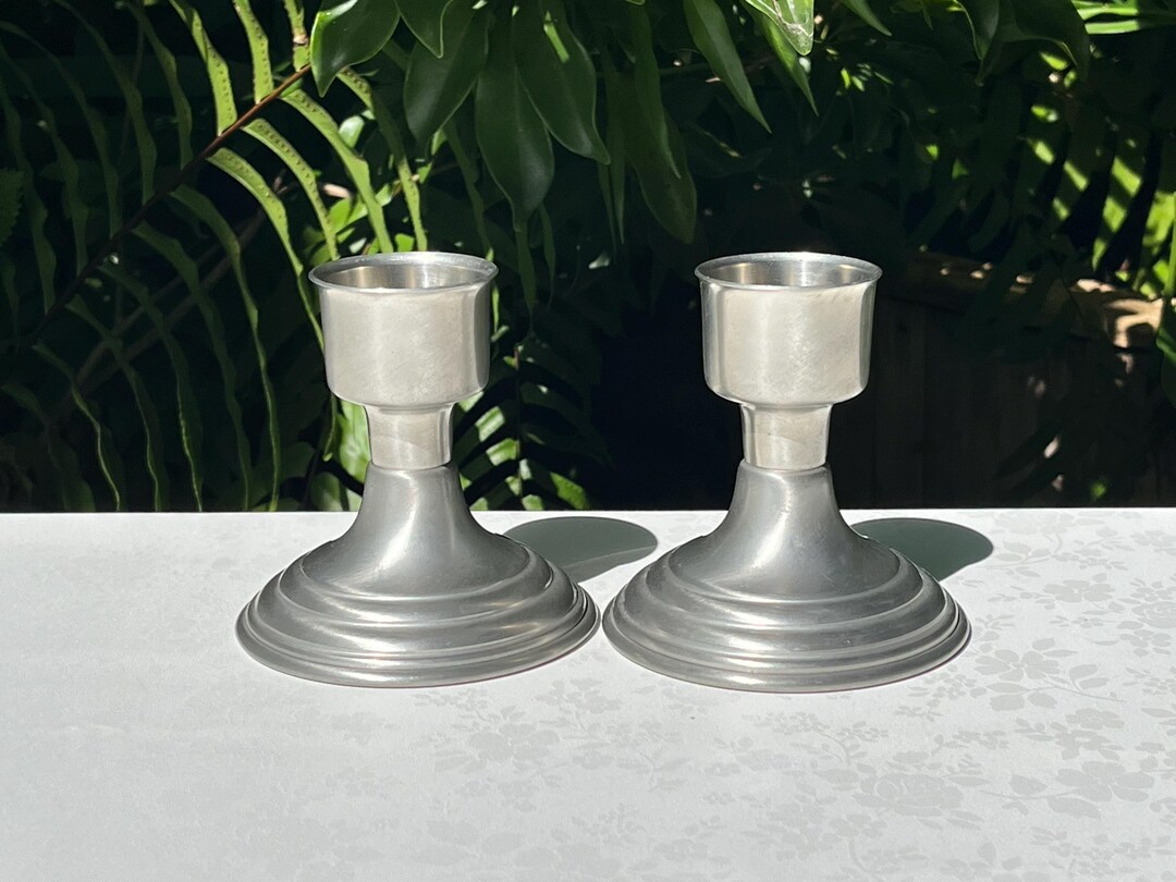 Vintage Preisner Pewter Pair of Candlesticks #2051 - Etsy