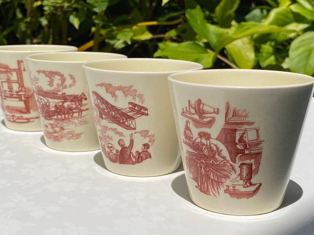 Vintage Wedgwood Punch Cups Commemorative Inventions Set of Four 4 ...