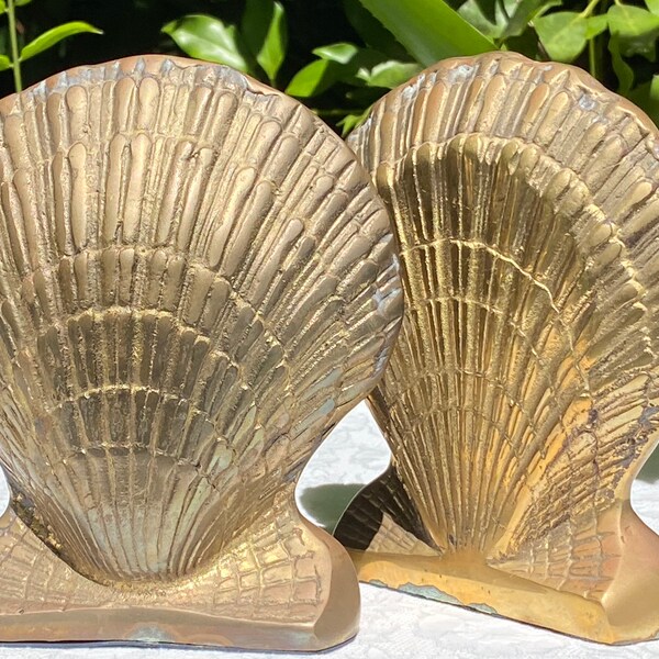 Brass Shell Bookends - Etsy