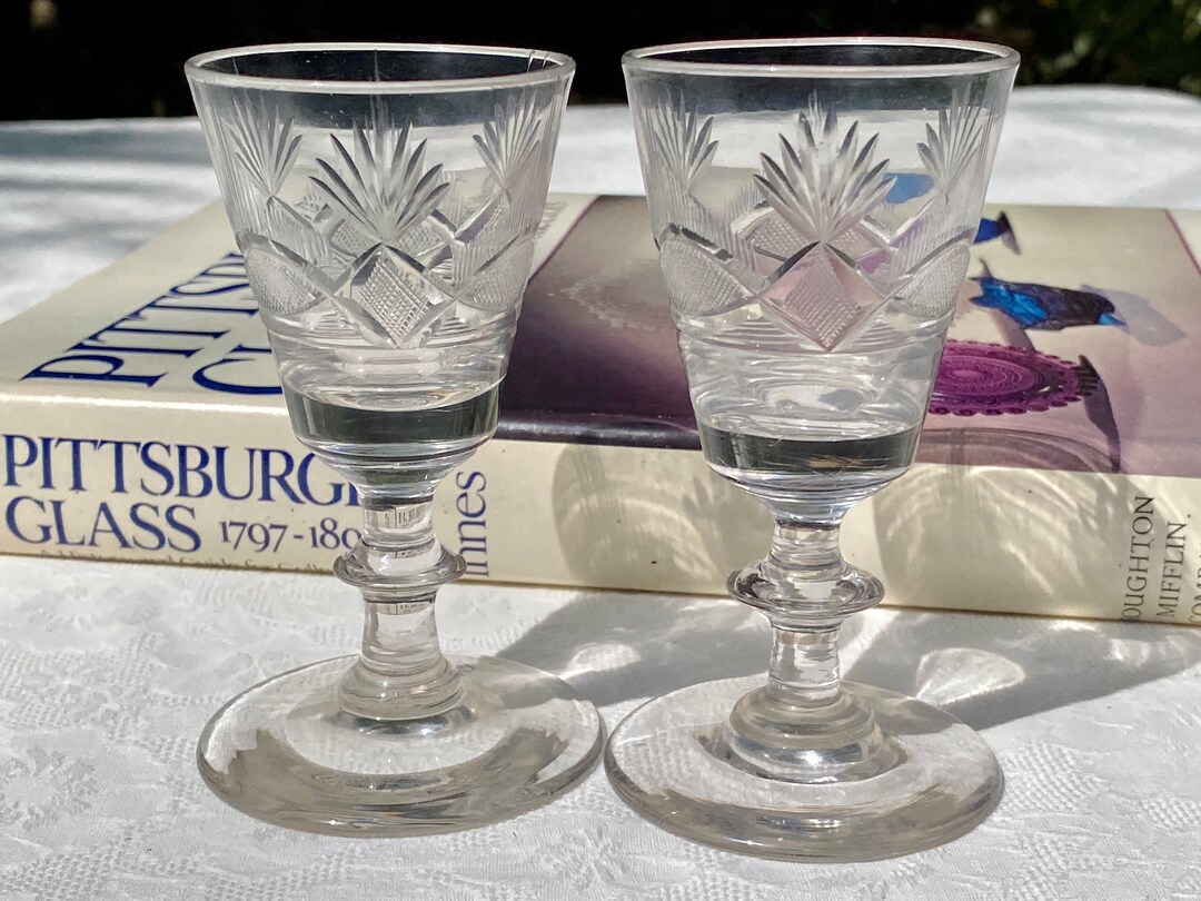 Antique Pittsburgh Flint Glass Pair of Liqueur Glasses 2 Ounce - Etsy