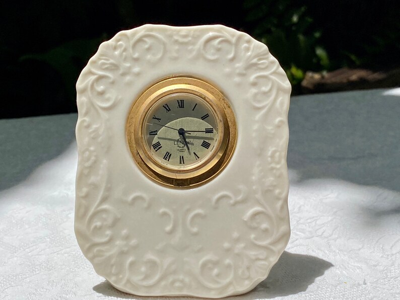 Lenox Pair of Small Desk Clocks / Miniature Clocks - Etsy