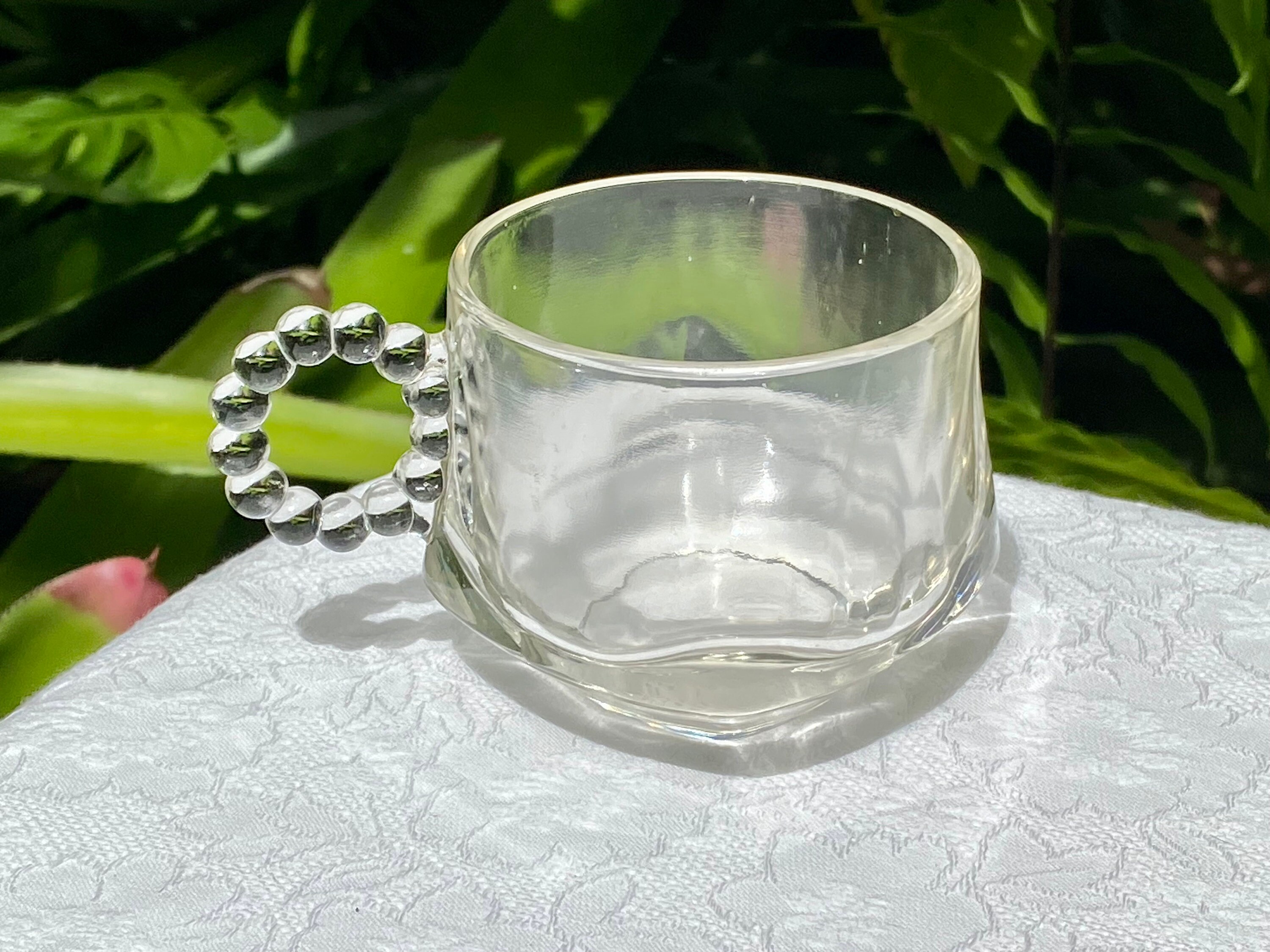 Vintage Hazel Atlas Glass Ball and Rib Sip Snack Smoke Set SMALL - Etsy
