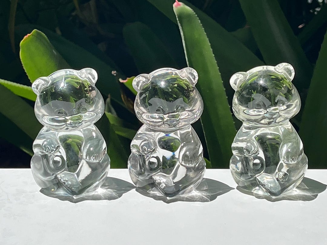 Vintage Fenton Glass Bears Set of Three Circa 1970s - Etsy