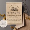 Book Exchange Party Invitation Book Plate Card Insert - Etsy