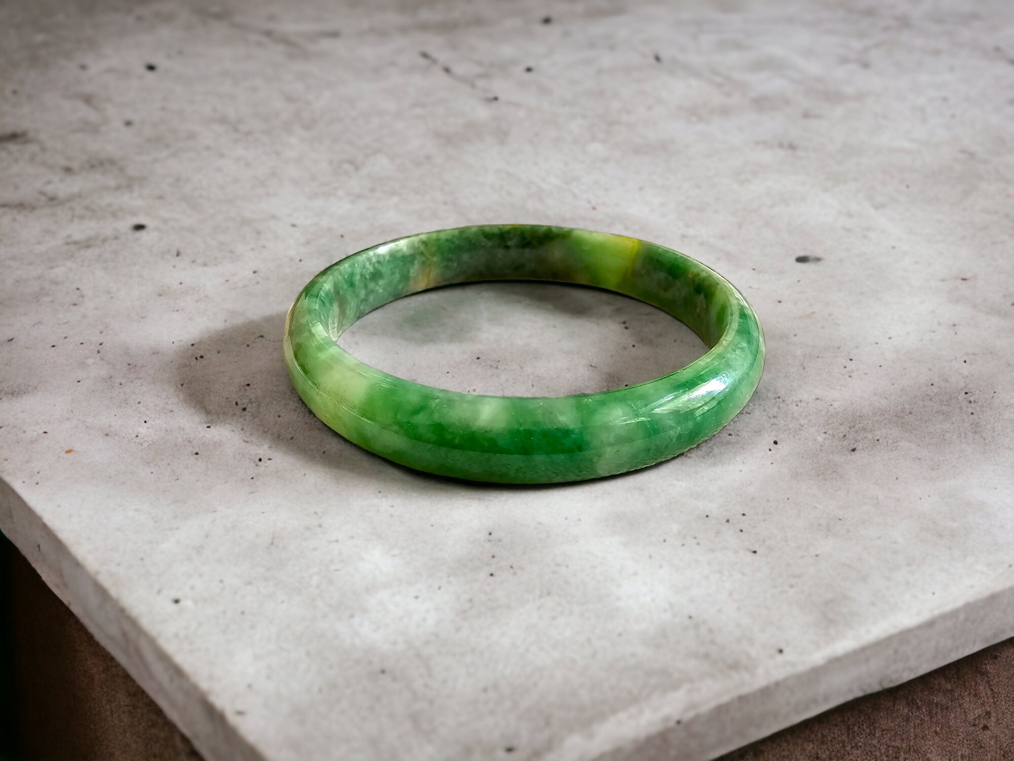 Earths Burmese A-jade Bangle Bracelet 08804 - Etsy