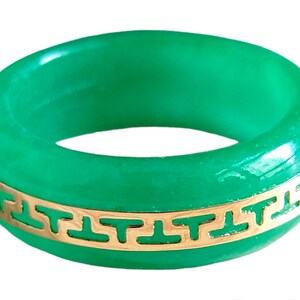 Li Jade Ring V2 with 14K Gold - Etsy