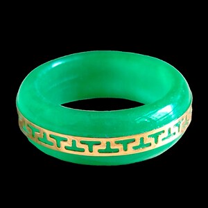 Li Jade Ring V2 with 14K Gold - Etsy