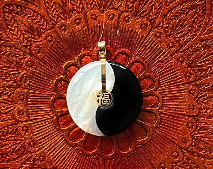 Yin and Yang Fortune (dynamic Edition) Pendant With 14K Yellow Gold - Etsy