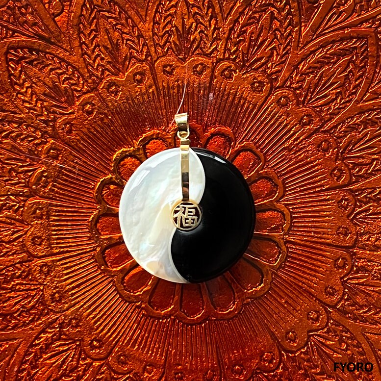Yin and Yang Fortune dynamic Edition Pendant With 14K Gold - Etsy