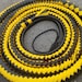 4 to 12 Feet Long 12 Plaits Yellow and Black Real Whip Top Grain Leather Heavy Duty Easy ...