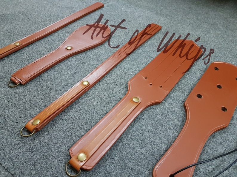 Premium Leather Handmade Slave Spanking Paddle 5 Pcs Set Best - Etsy UK