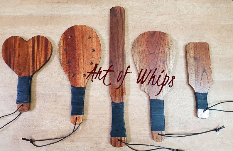 Hardwood Spanking Paddle 5 Pcs Set Wood Slapper Adult Play - Etsy