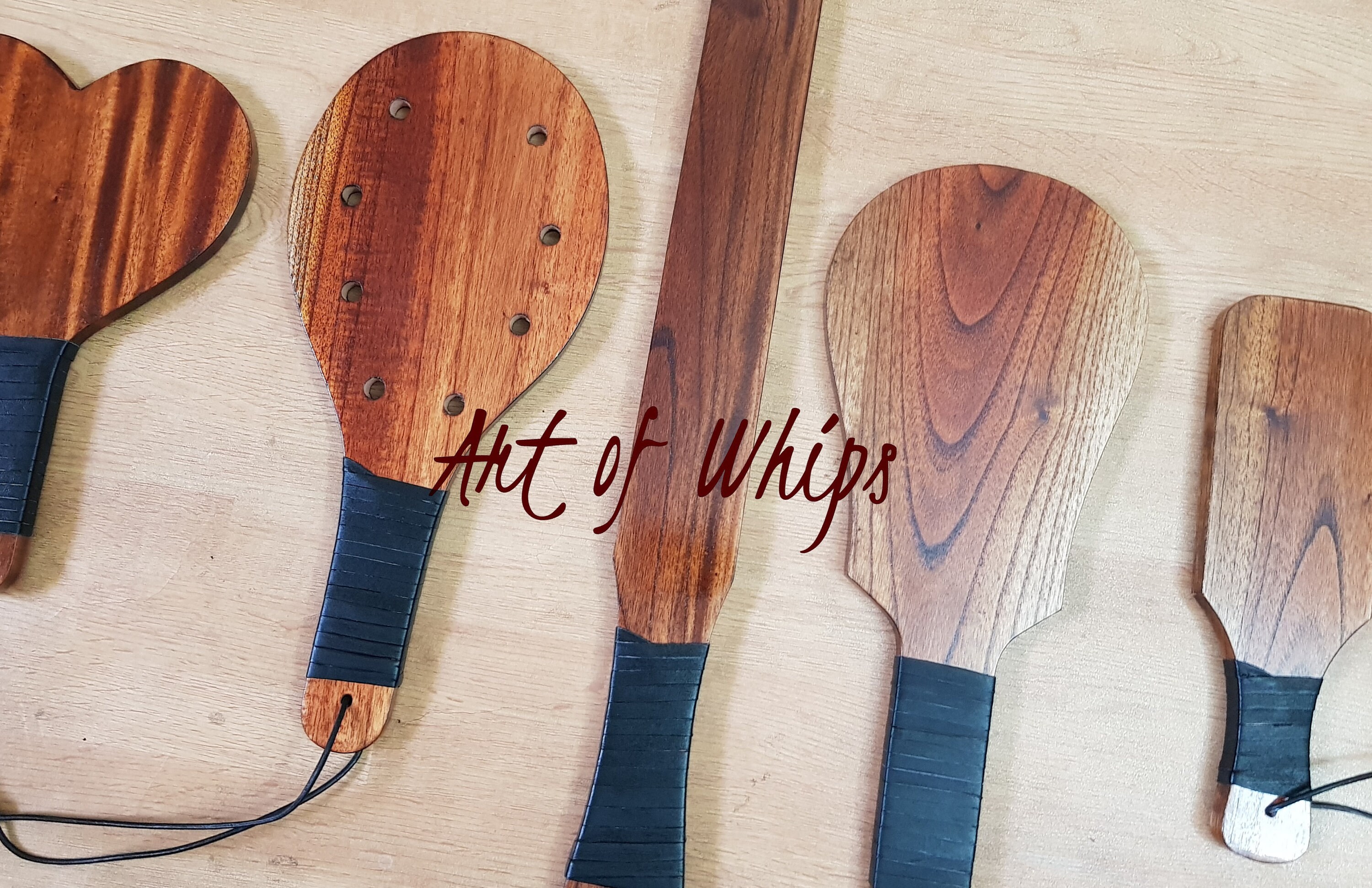 Hardwood Spanking Paddle 5 Pcs Set Wood Slapper Adult Play - Etsy UK