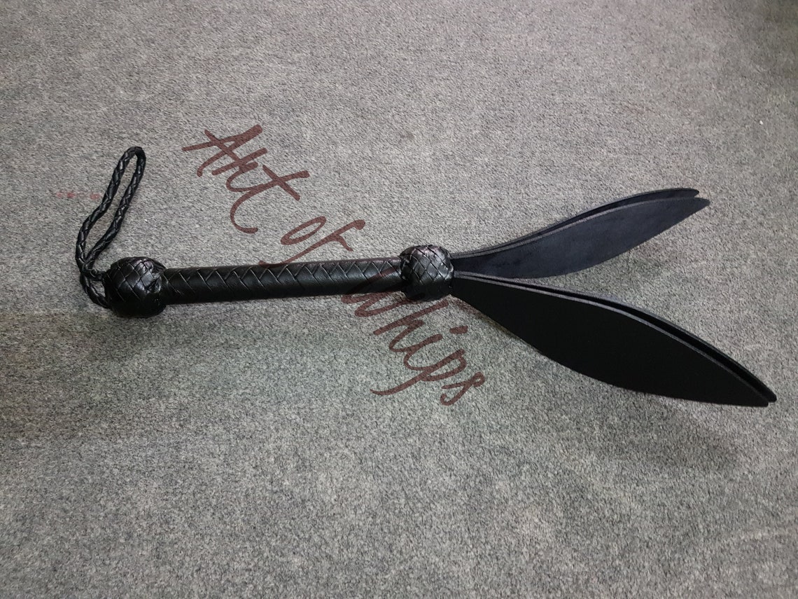 Flogger Real Leather Braided 4 Slapper Crop Flogger Whip Dragon Tail ...
