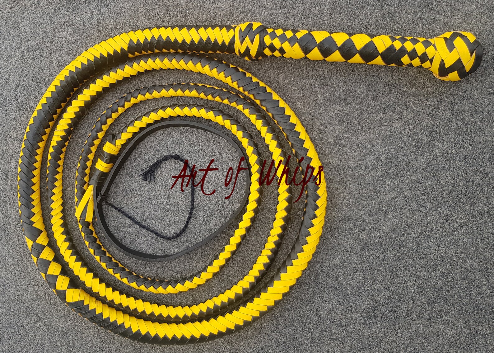 4 to 12 Feet Long 12 Plaits Yellow and Black Real Whip Top - Etsy UK