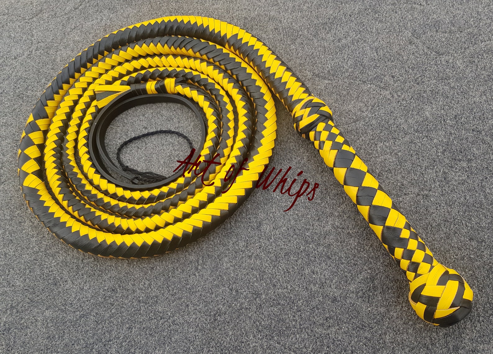 4 to 12 Feet Long 12 Plaits Yellow and Black Real Whip Top - Etsy UK