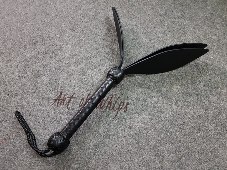 Flogger Real Leather Braided 4 Slapper Crop Flogger Whip Dragon Tail ...