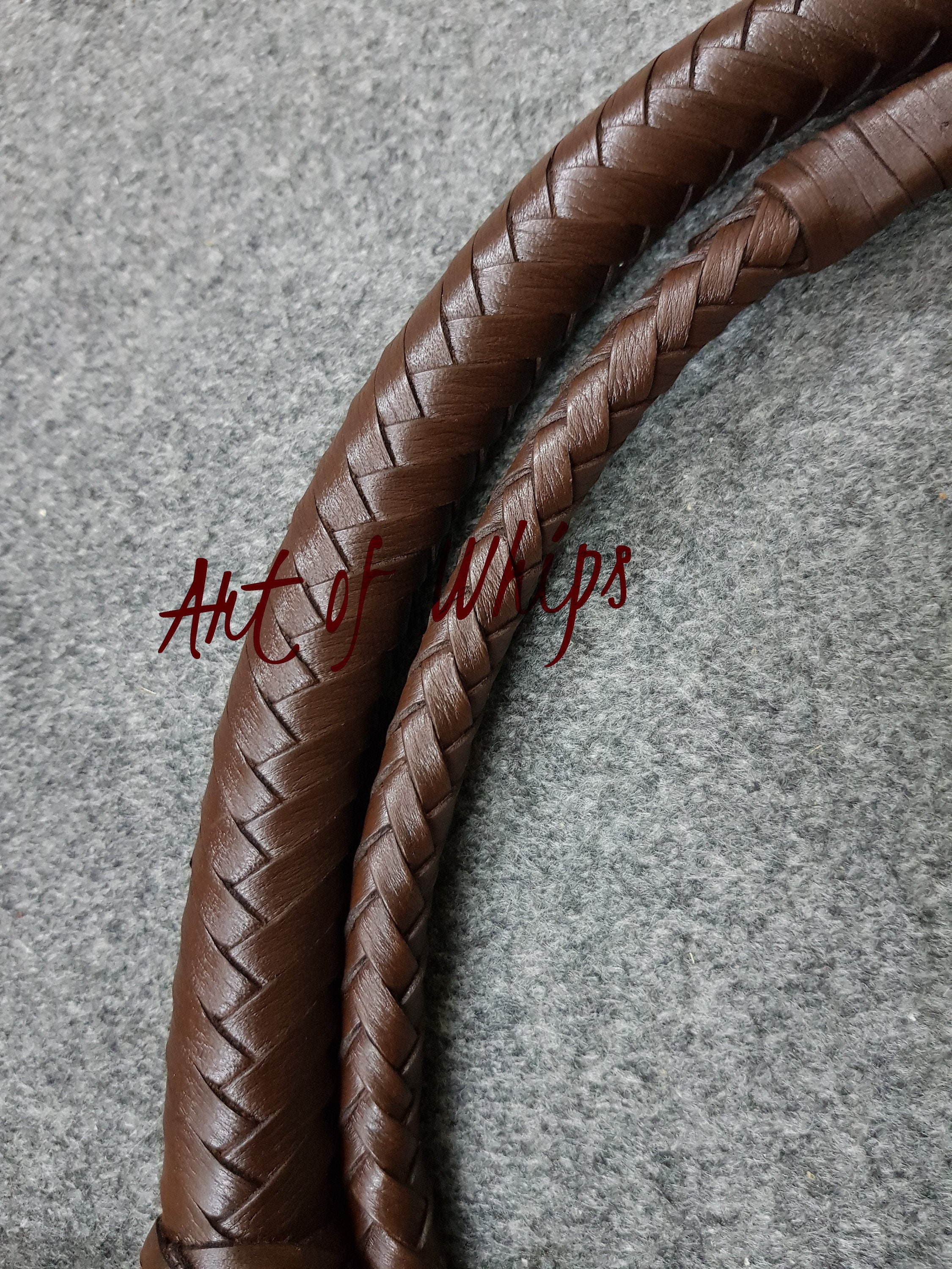 4 Feet 12 Plaits Chocolate Brown Whip Real Top Grain Leather - Etsy