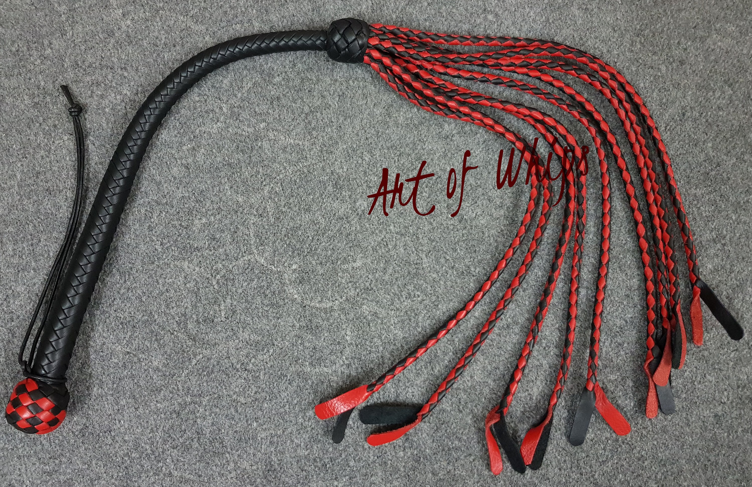 Handmade Cat-o-nine Tails Premium Quality Genuine Leather Braided ...